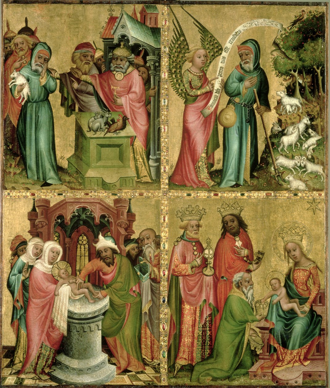 Joachim's Sacrifice, the Circumcision of Christ, the Annunciation to St. Joachim and the ...